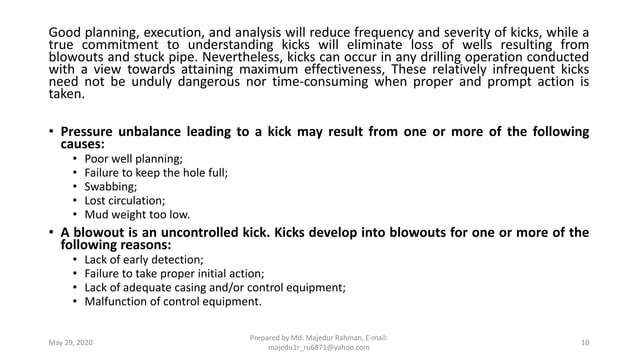 Well control and blowout preventions | PPTX | Geology | Science