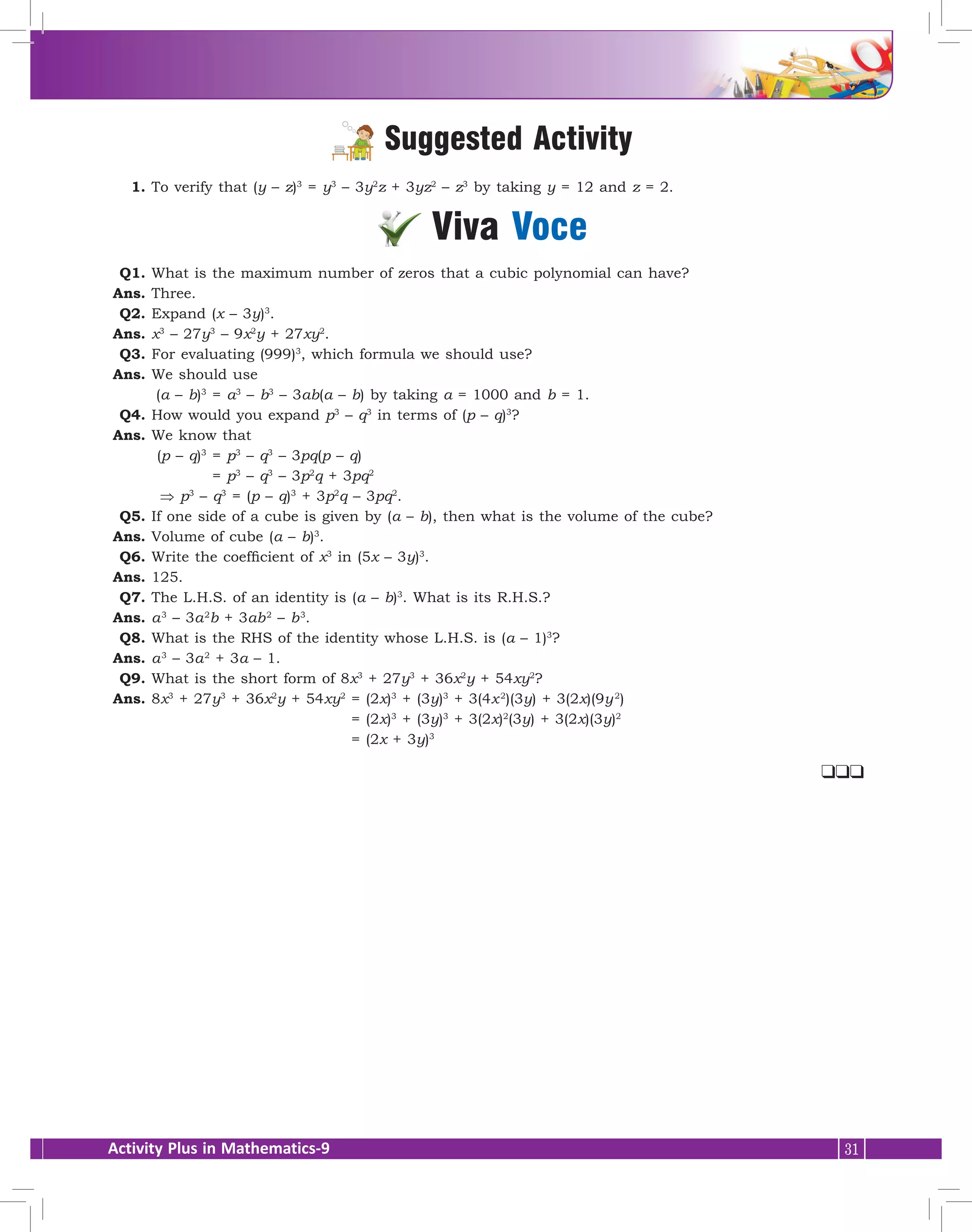 Chapter activity plus-in-mathematics-9 | PDF