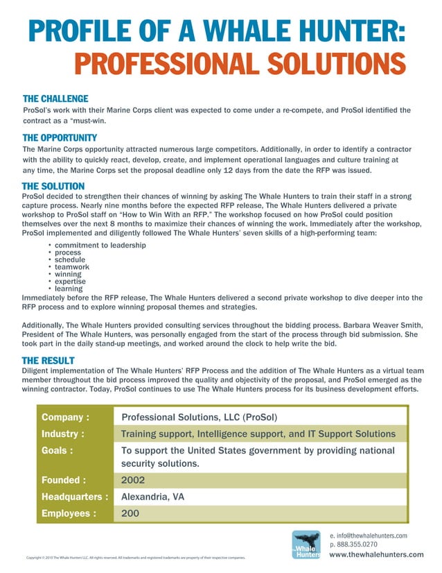 Whale Hunter\'s Chapter Case Study Pro Sol | PDF