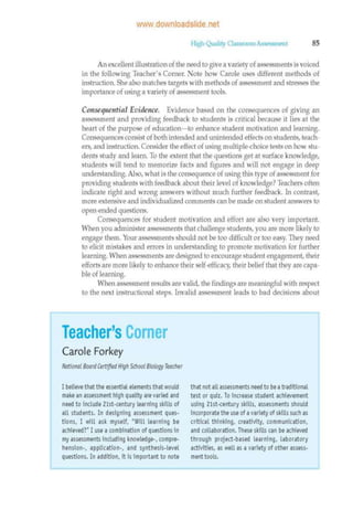 Chapter 10 classroom assessment | PDF