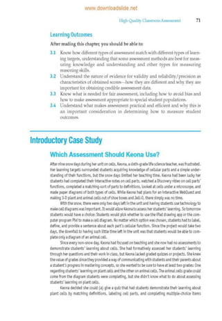 Chapter 10 classroom assessment | PDF