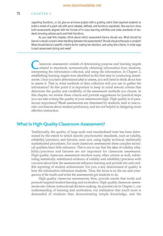 Chapter 10 classroom assessment | PDF