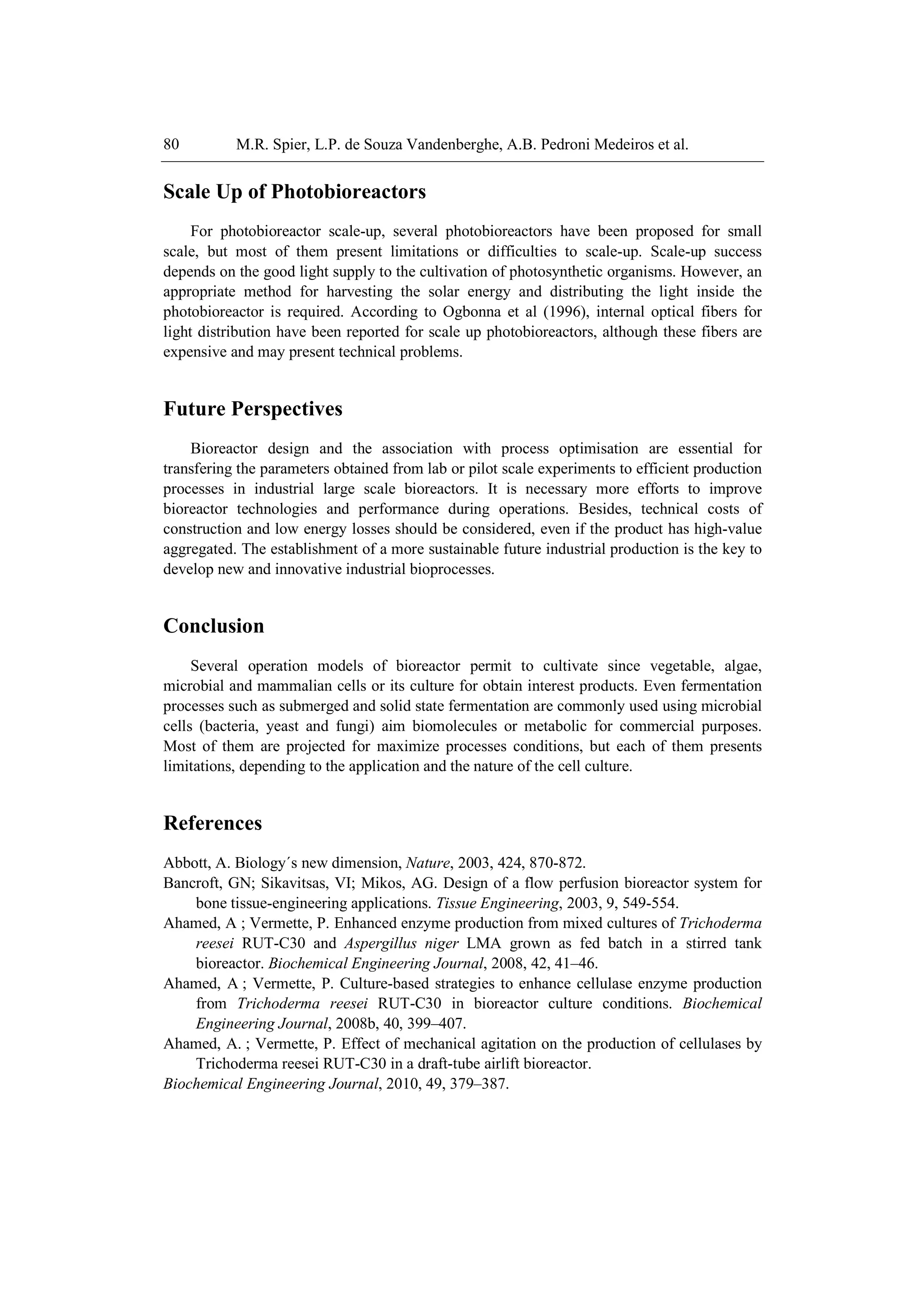 Chapter differenttypesofbioreactorsinbioprocesses (1) | PDF