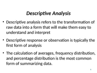 Chapter Eight- Data Analysis in research.pptx