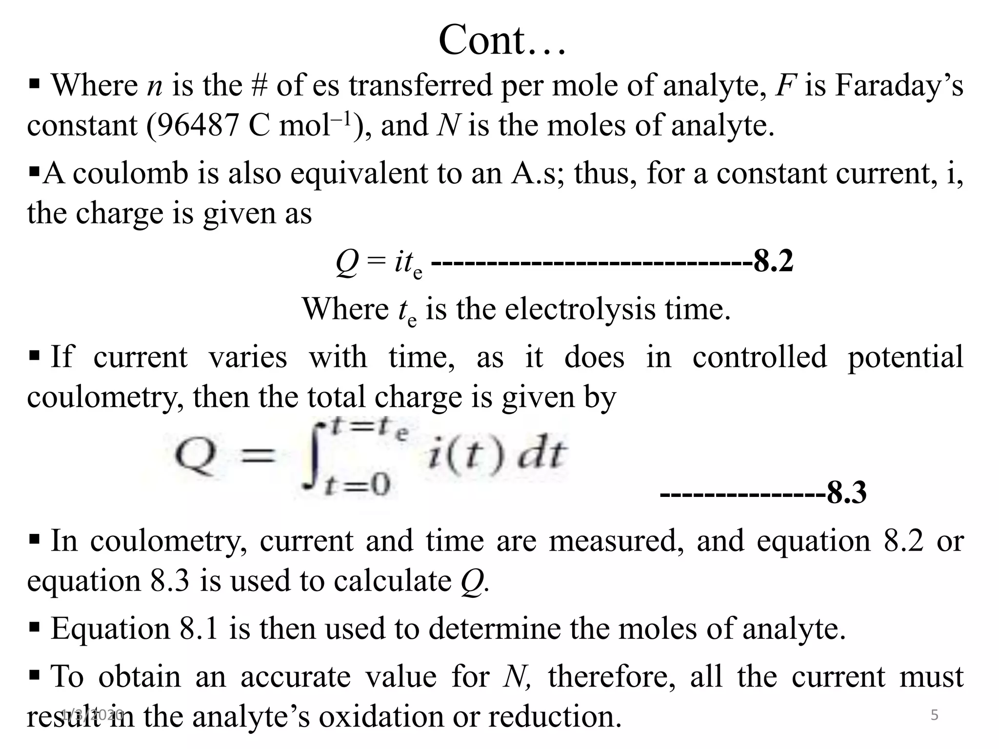 Coulometry and Electrogravimetry | PPTX