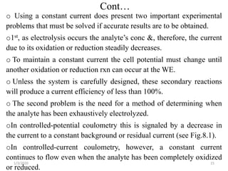 Coulometry and Electrogravimetry | PPTX