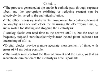 Coulometry and Electrogravimetry | PPTX