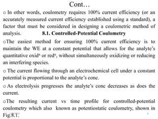 Coulometry and Electrogravimetry | PPTX