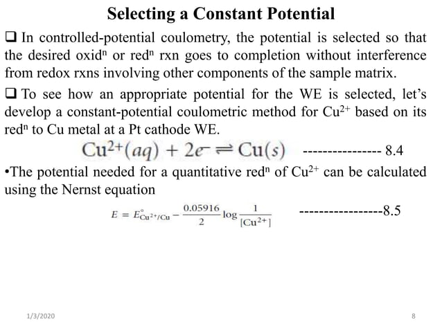 Coulometry and Electrogravimetry | PPTX | Chemistry | Science