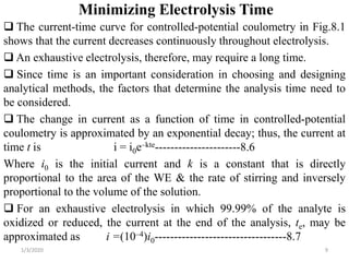 Coulometry and Electrogravimetry | PPTX
