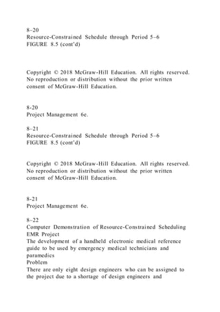 Chapter EightScheduling Resources and Costs8–1Copyright | DOCX