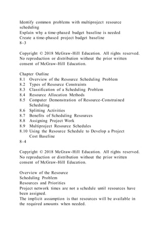 Chapter EightScheduling Resources and Costs8–1Copyright | DOCX