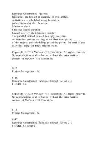 Chapter EightScheduling Resources and Costs8–1Copyright | DOCX