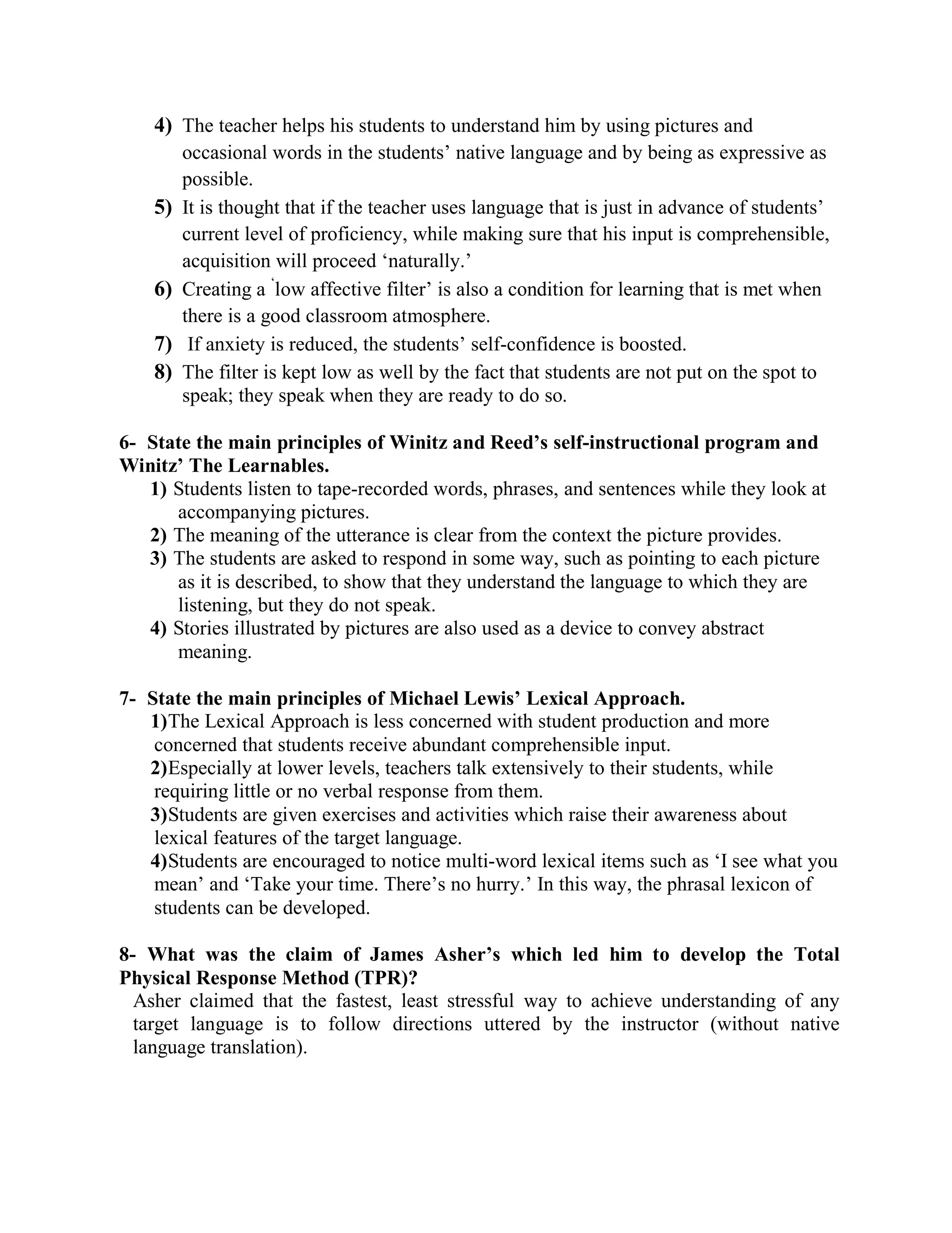 Chapter eight total physical response | PDF | Education