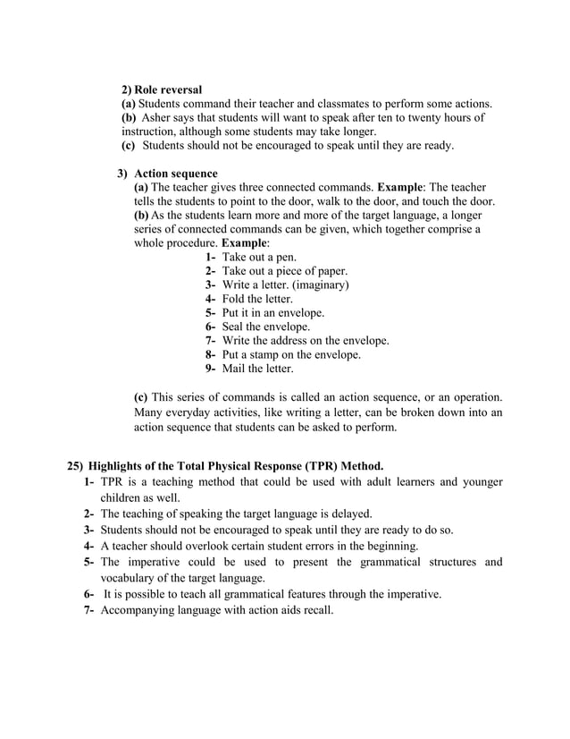 Chapter eight total physical response | PDF | Education