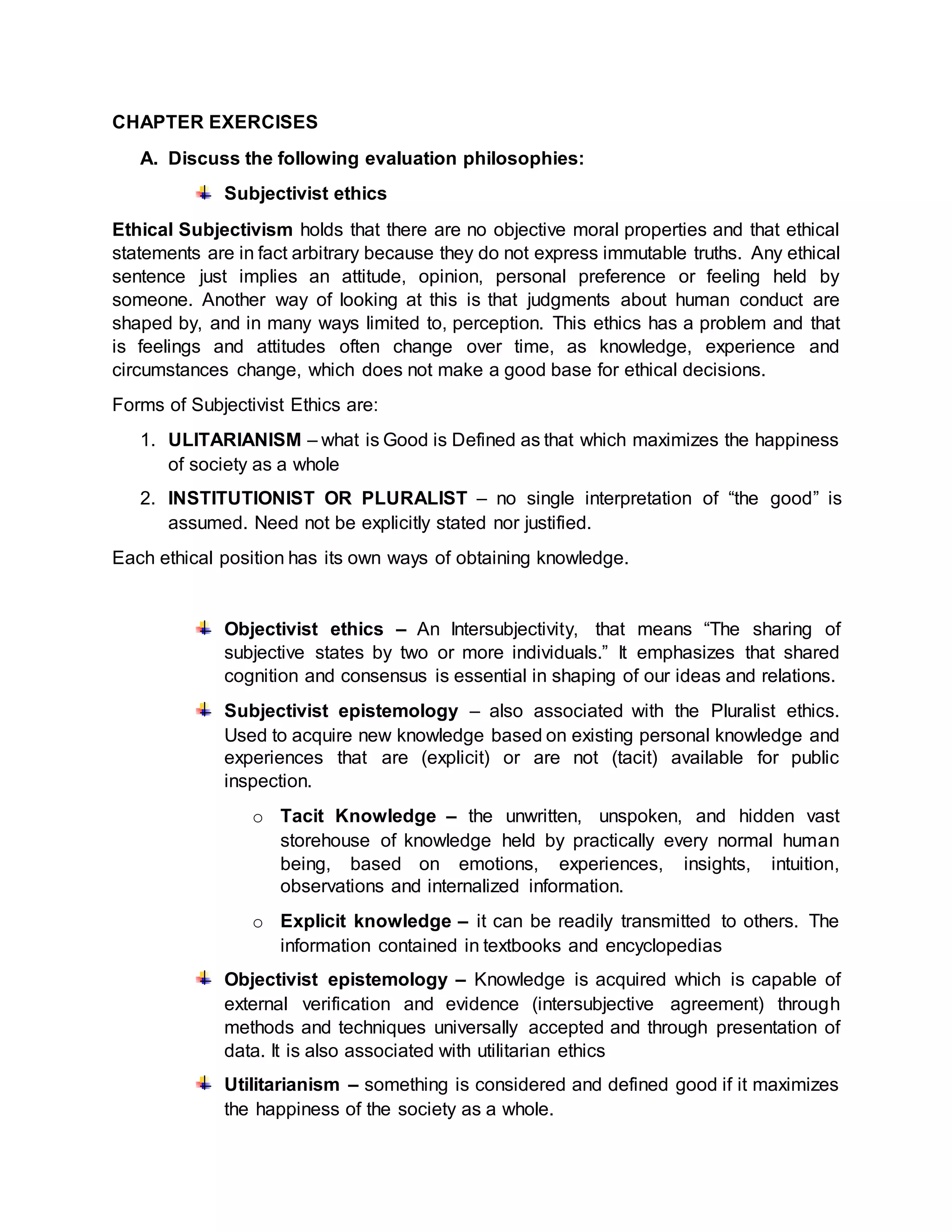 Chapter 6 exercises in assessment 2 | DOCX