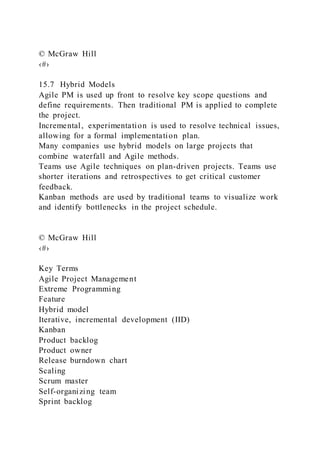 Chapter FifteenAgile Project Management© 2021 McGraw Hill. | PDF
