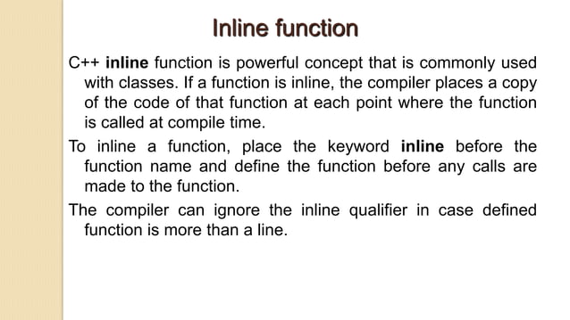 Classes and objects in c++ | PPTX