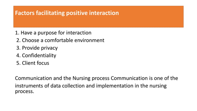 COMMUNICATION AND INTERPERSONAL RELATIONSHIPS IN NURSING | PPTX