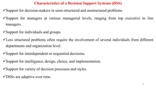 decision support system in management information | PPTX