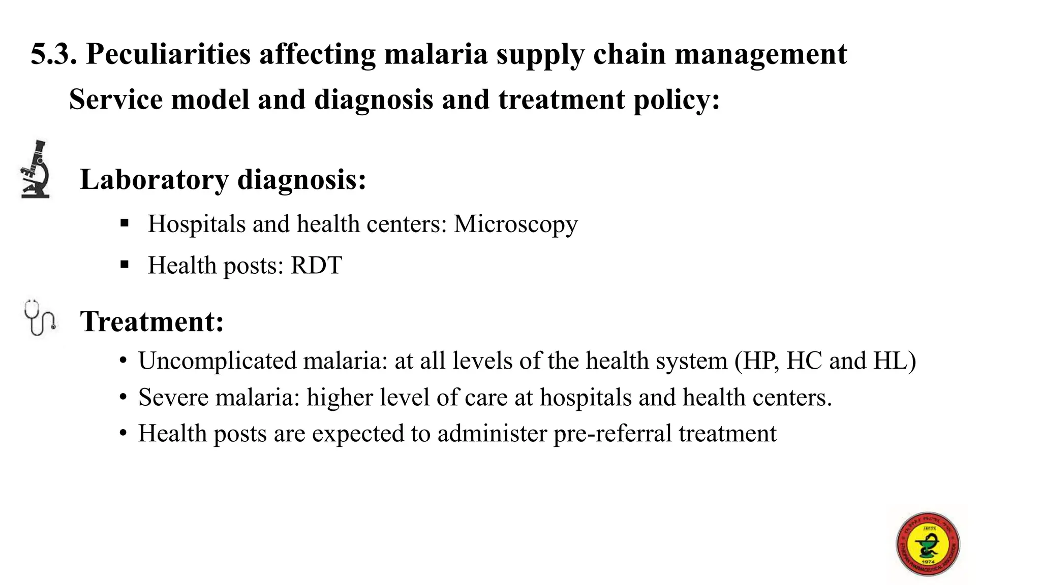 Malaria program supply chain management - continuous professional ...