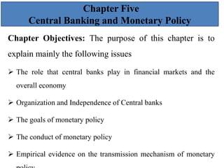 Monetary Economics for financial market : Chapter Five.pptx