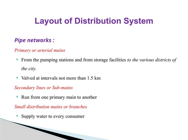 Chapter five.pptx water distribution system | PPT