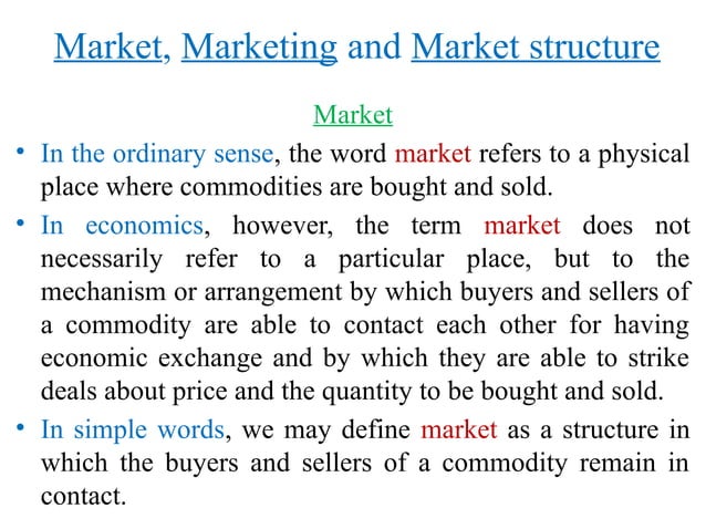 Market structure Chapter Five.pptx-Micro economics | PPTX