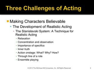 Chapter five acting for the stage power point | PPT