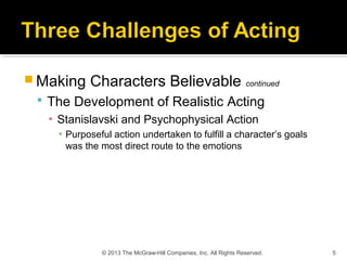 Chapter five acting for the stage power point | PPT