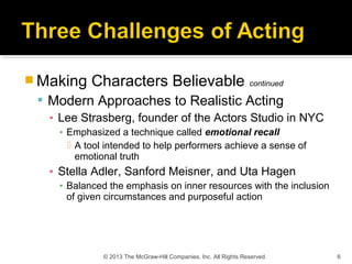 Chapter five acting for the stage power point | PPT