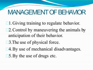 unit sheep and goat behavior | PPTX