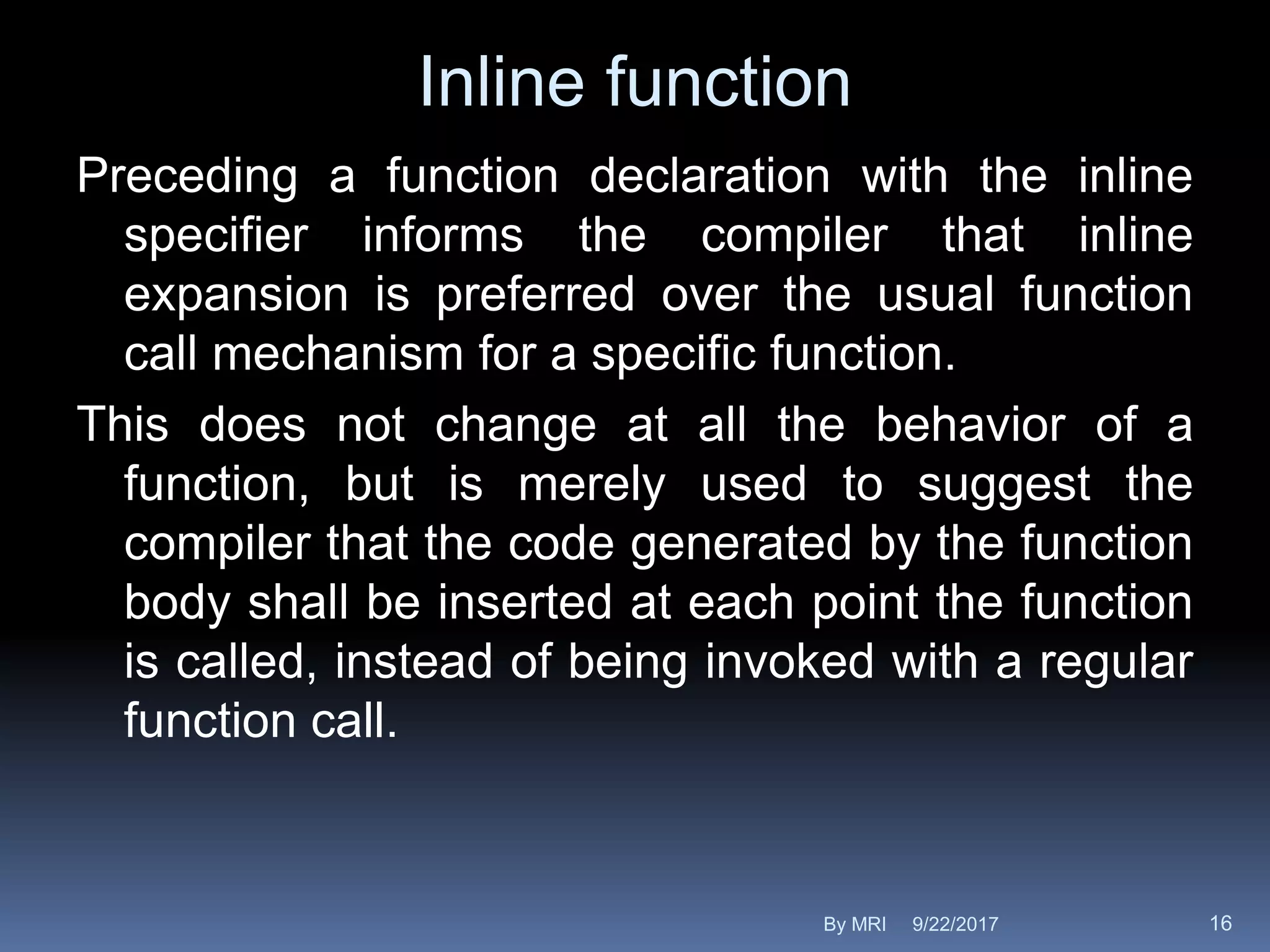 Functions in c++ | PPTX