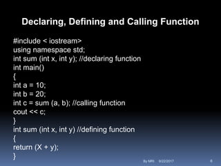 Functions in c++ | PPTX