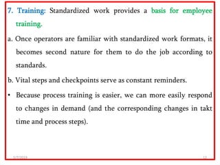 LEAN STANDARDIZED WORK TOOL | PDF