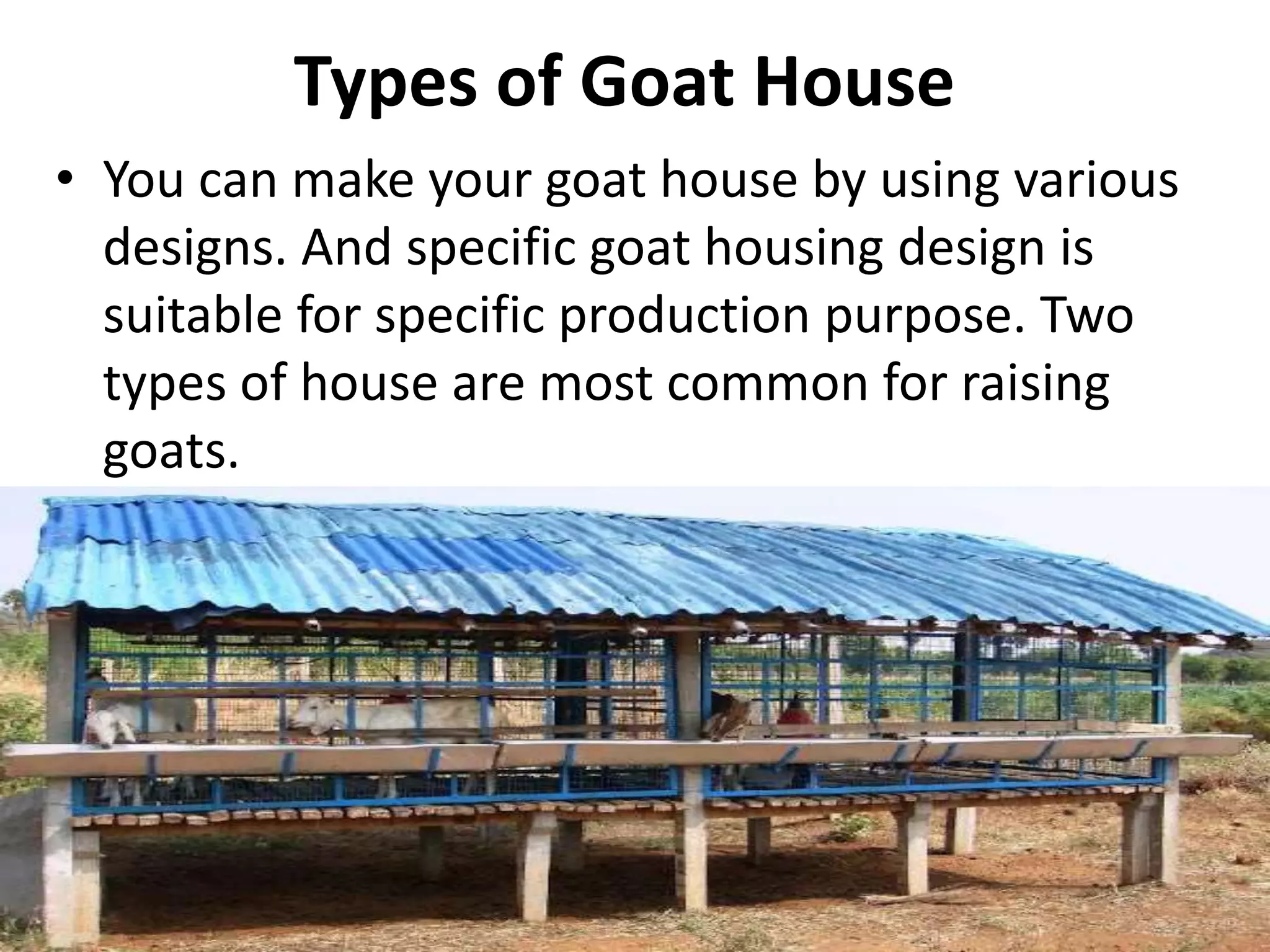 unit 4 sheep and goat housing | PPTX