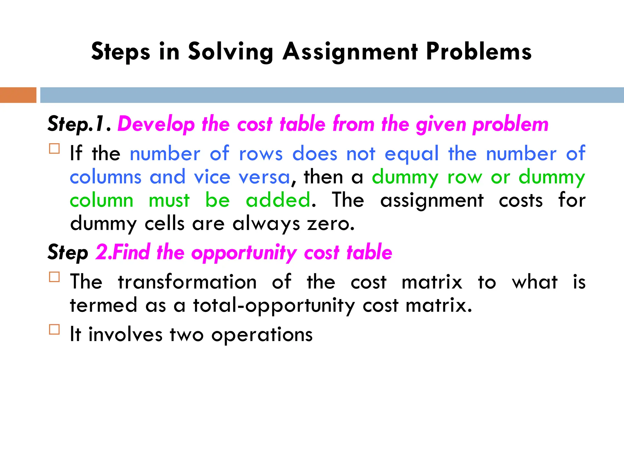 Operations Research Assignment Problems.ppt