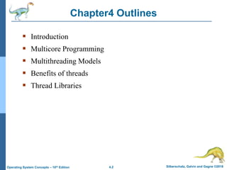 Introduction to Threads, User and Kernel threads .pdf