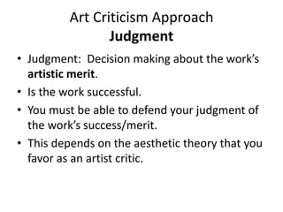 Chapter Four Art Criticism | PPTX