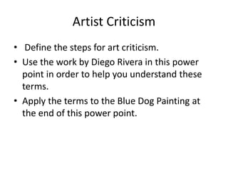 Chapter Four Art Criticism | PPTX