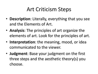 Chapter Four Art Criticism | PPTX