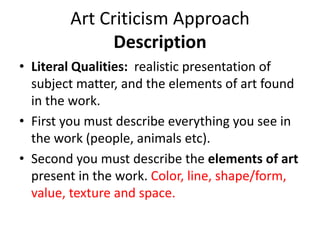 Chapter Four Art Criticism | PPTX