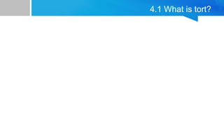 CHAPTER FOUR law of tort.pptx | Law