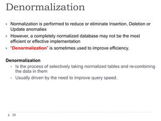 Chapter Four Logical Database Design (Normalization).pptx