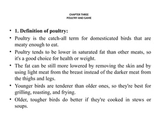 Chapter Four Poultry and Game in food industry | PPT
