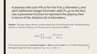 Piecewise Function Activities