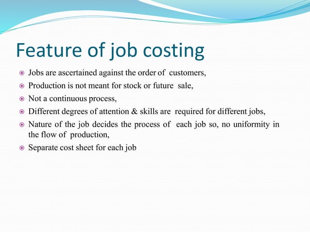 Contract and Job costing | PPT