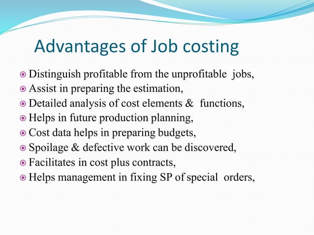 Contract and Job costing | PPT