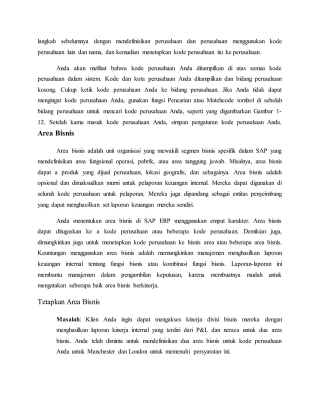 Menyesuaikan Organisasi Struktur dalam SAP ERP | DOCX