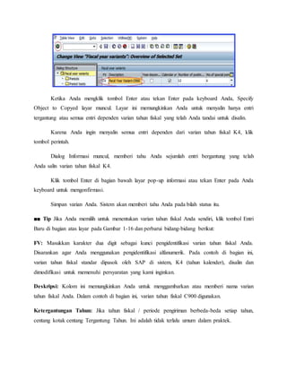 Menyesuaikan Organisasi Struktur dalam SAP ERP | DOCX